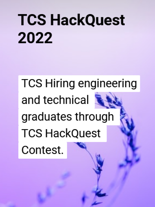 TCS HackQuest Registration Started Across India 2022 - KickCharm
