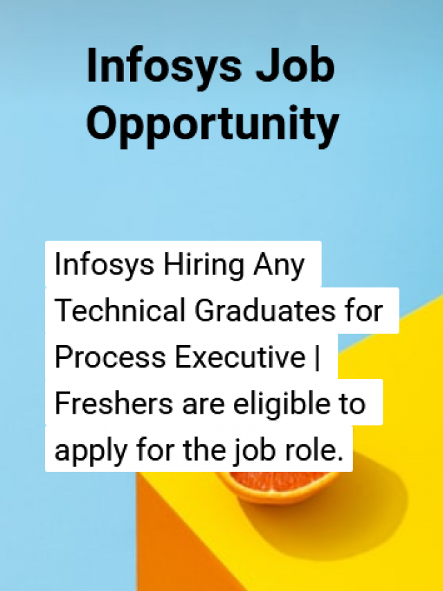 Infosys Job Opportunity Hiring Any Technical Graduates - KickCharm